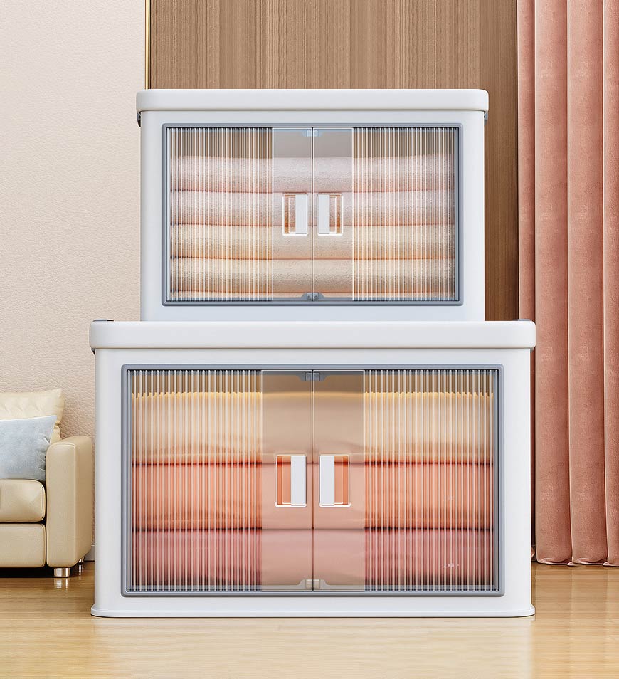 Joybos® Dual Doors Collapsible Stackable Storage Bins F215 – AU-Joybos