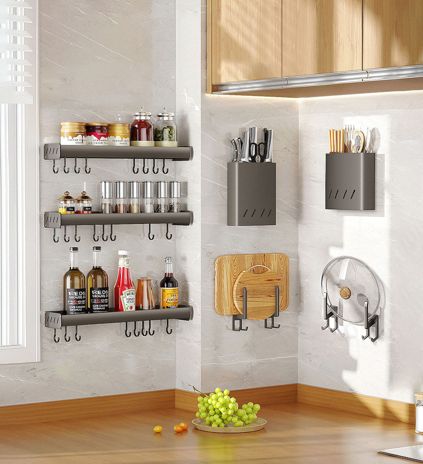 Joybos® Wall mounted 7 pieces Kitchen Tool Storage F204 – AU-Joybos