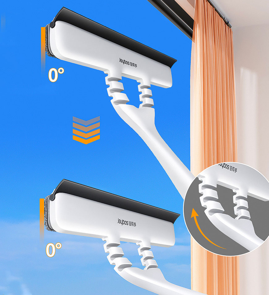 Joybos® 2 In 1 Window Cleaning Combo Tool With 43 Inch Extension Pole ...