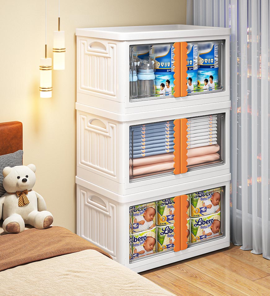 Joybos® Stackable Collapsible Storage Bins Closet Organizers With Lids